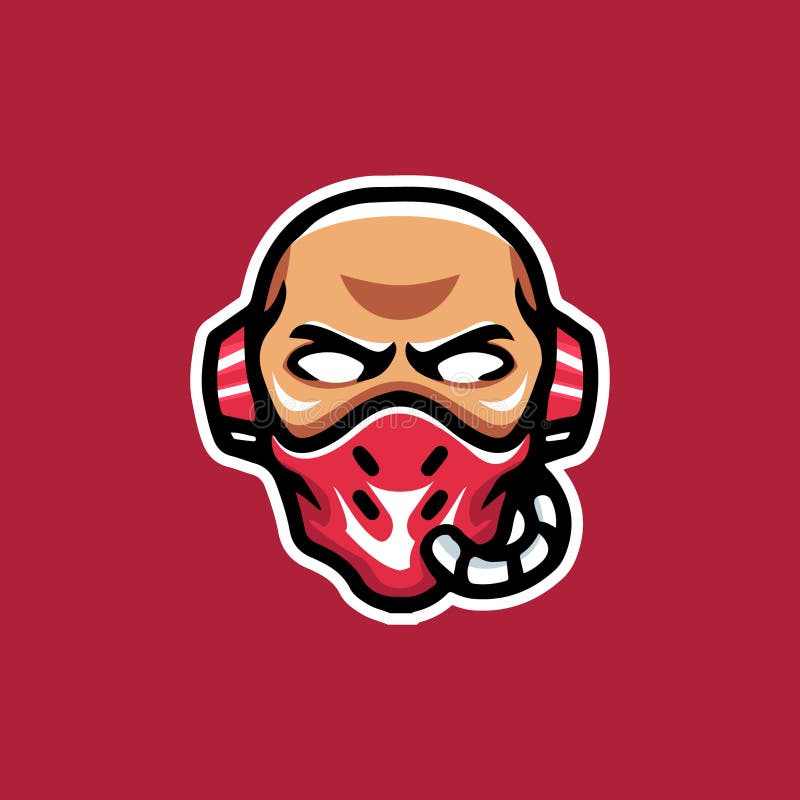Cyborg Head Mascot Logo Design Stock Illustration - Illustration of ...