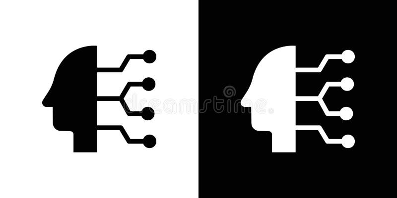 Cyborg Icon Logo Set Vector Stock Vector - Illustration of learning ...