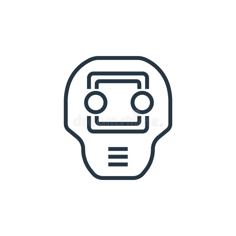 Cyborg Icon Vector from Artificial Intelligence Concept. Thin Line ...