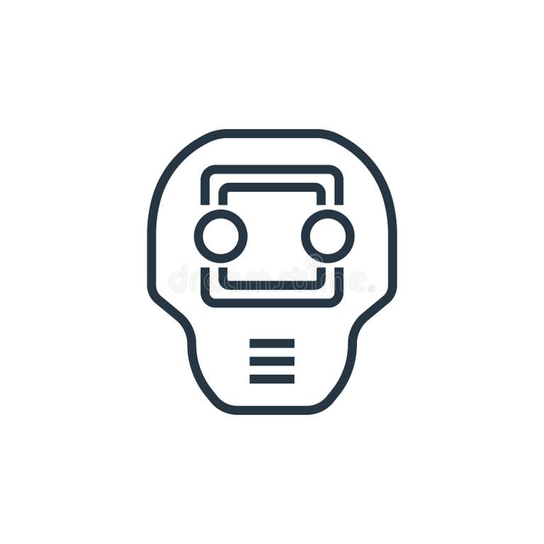 Cyborg Icon Vector from Artificial Intelligence Concept. Thin Line ...