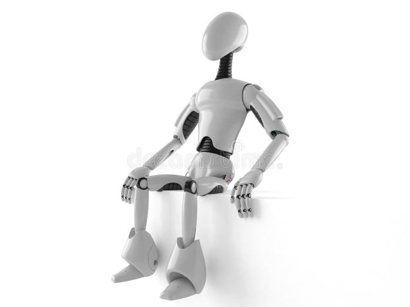 Cyborg stock illustration. Illustration of sitting, rest - 109384890