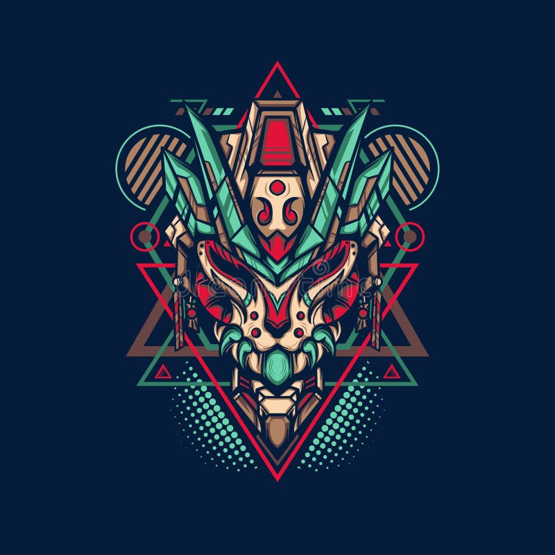 Cyborg Kitsune Illustration Stock Illustration - Illustration of robot ...