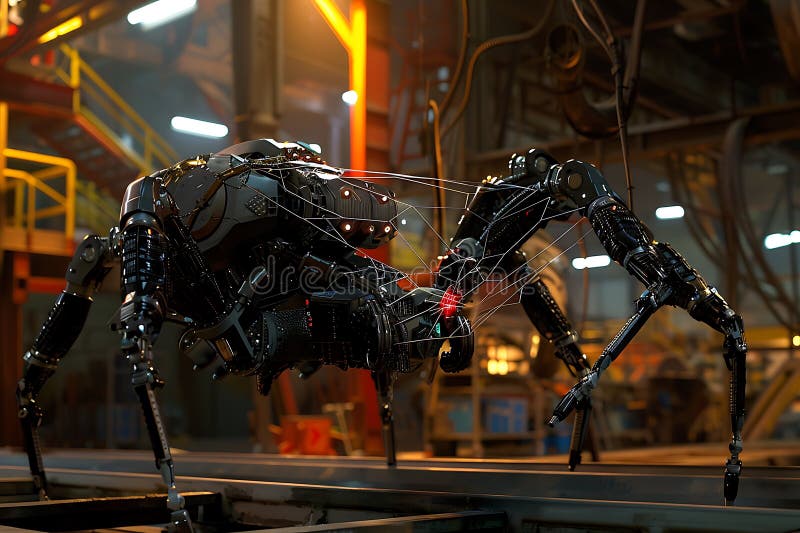 Cyborg Leopard in an Epic Battle of Technology and Nature Stock ...