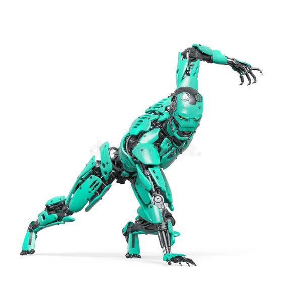 Cyborg is Loading a Panther Pose Stock Illustration - Illustration of ...