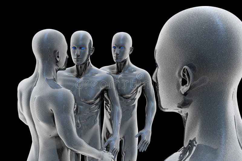 Cyborg - Man and Machine - Future Stock Illustration - Illustration of ...