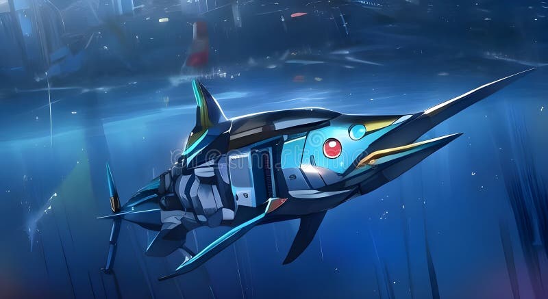 The Fish Robot Cartoon Wallpaper Design Features a Playful and Vibrant ...