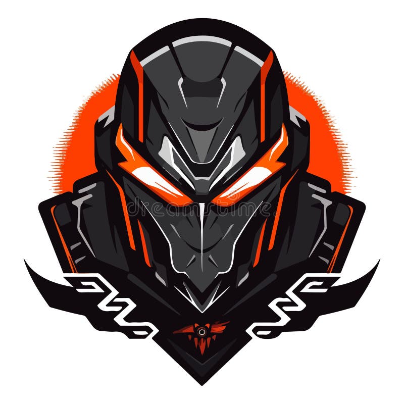 Cyborg Mech Warrior E-sport Emblem Logo. Cyborg Vector Illustration for ...