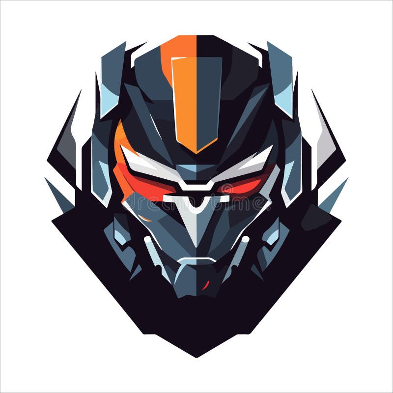 Cyborg Mech Warrior E-sport Emblem Logo. Cyborg Vector Illustration for ...