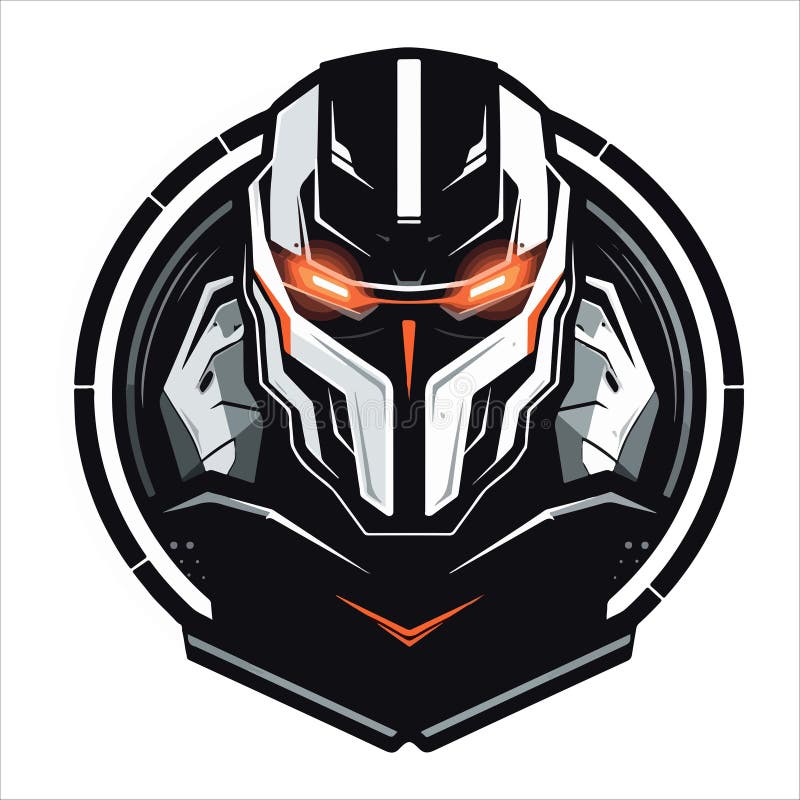 Cyborg Mech Warrior E-sport Emblem Logo. Cyborg Vector Illustration for ...