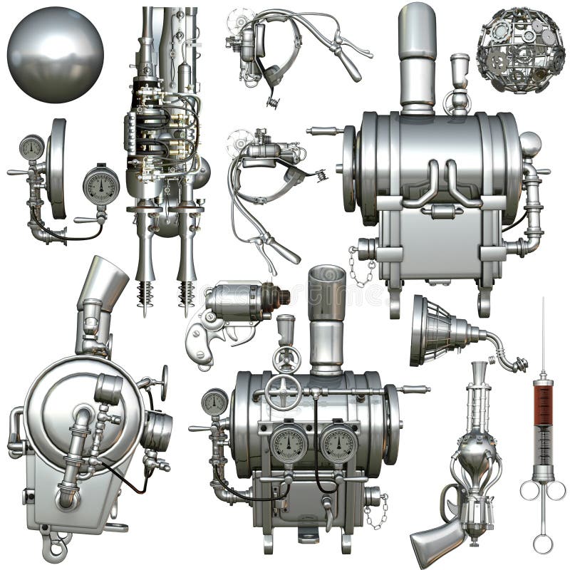 Cyborg Parts stock illustration. Illustration of artwork - 14595334