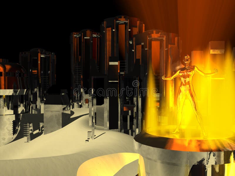 Cyborg power up stock illustration. Illustration of dangerous - 6749134