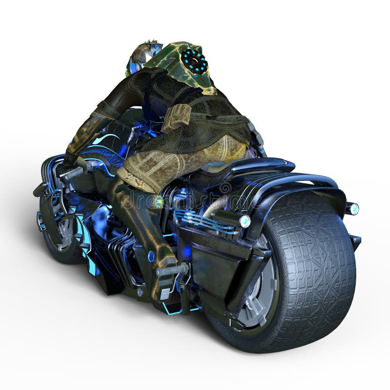 Cyborg rider stock image. Image of science, super, helmet - 78764217