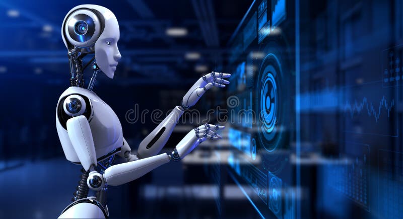Cyborg Robot 3d Render. Robotic Process Automation RPA Data Analysis ... Cyborg Robot 3d Render. Robotic Process Automation RPA Data Analysis ...