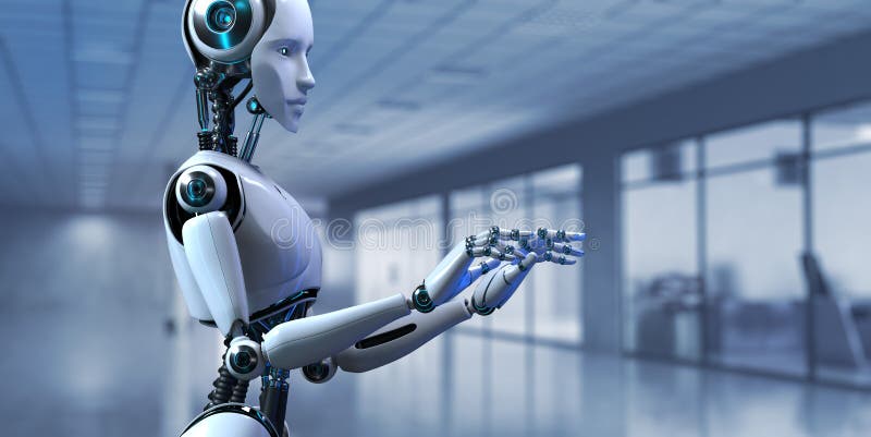 Cyborg Robot 3d Render. RPA Robotic Process Automation Automation AI ...