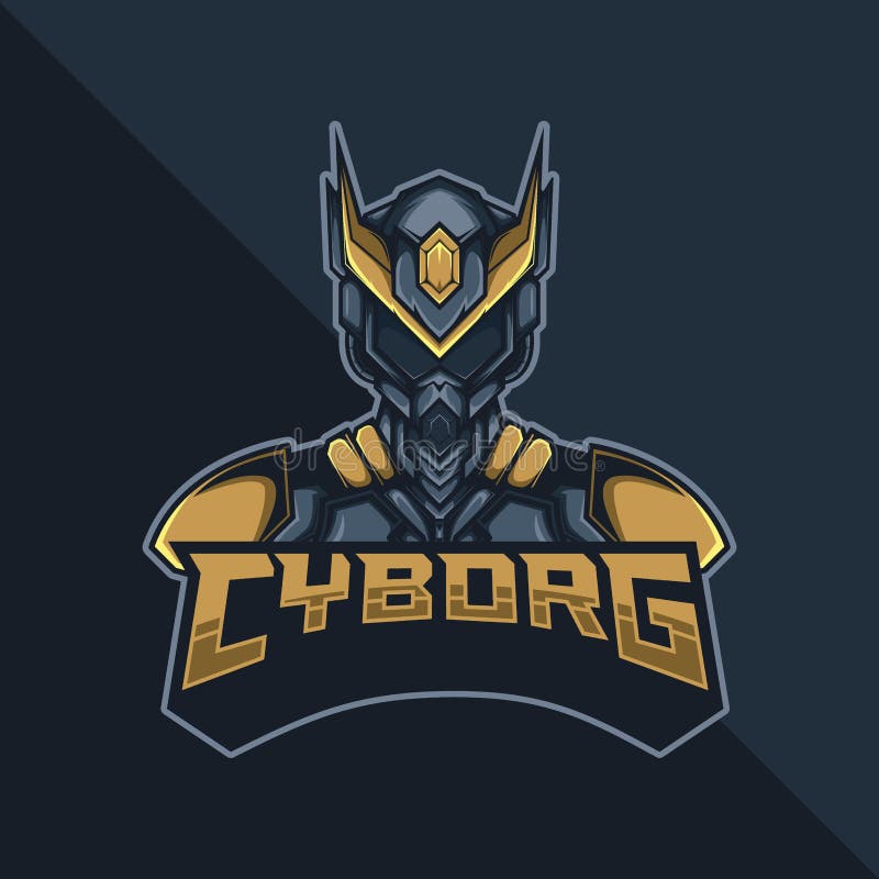 Cyborg Robot E-Sports Mascot Logo. Vector Illustration Stock Vector ...