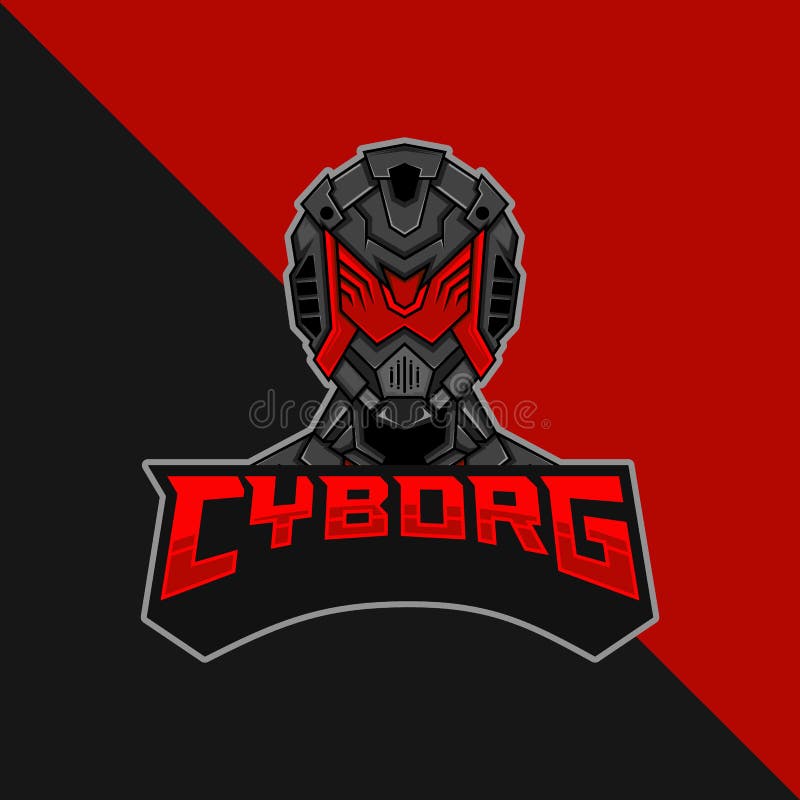 Cyborg Robot E-Sports Mascot Logo. Vector Illustration Stock Vector ...