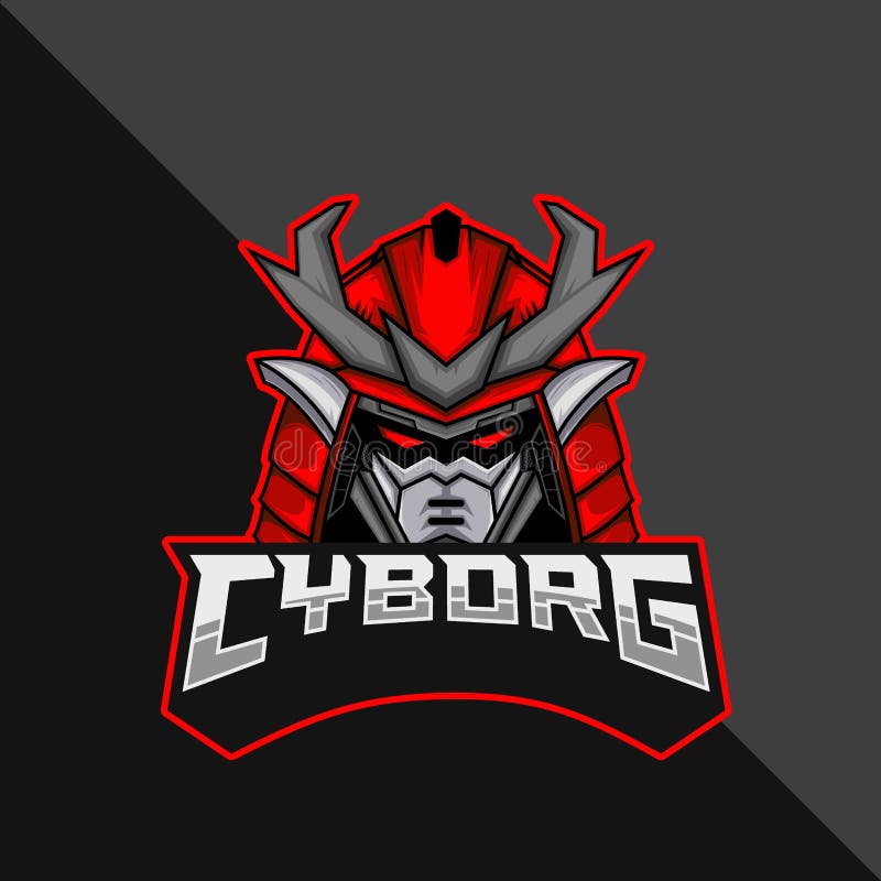 Cyborg Robot E-Sports Mascot Logo. Vector Illustration Stock Vector ...