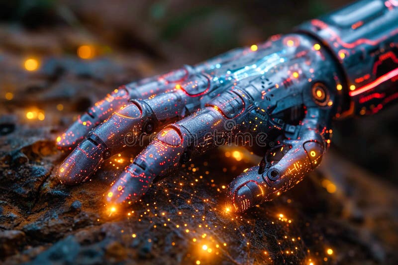 Cyborg Robot Hand. Three-dimensional, Android, Arm, Artificial ...