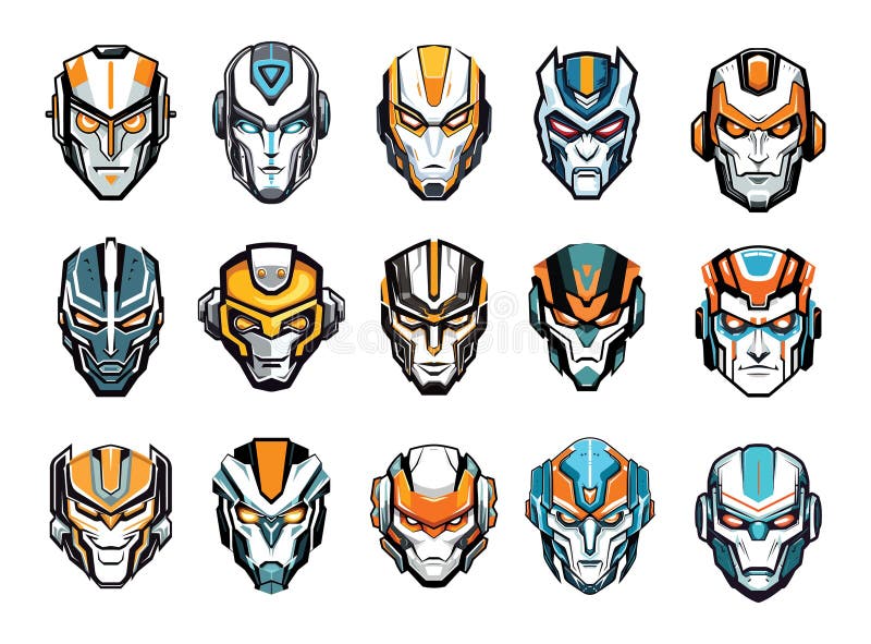 Cyborg Mech Warrior E-sport Emblem Logo. Cyborg Vector Illustration for ...