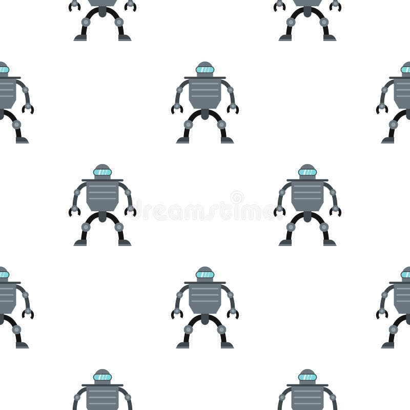 Cyborg Robot Pattern Seamless Stock Vector - Illustration of creature ...