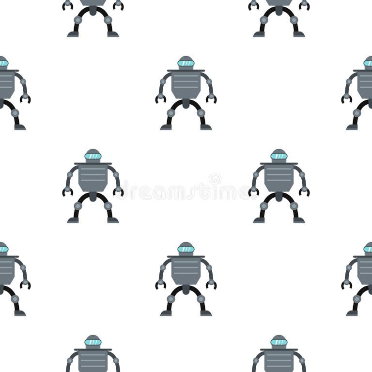 Cyborg Robot Pattern Seamless Stock Vector - Illustration of creature ...