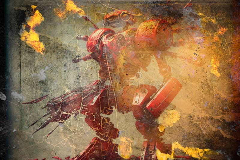 Robot in Science Lab with Equipment. Generative Ai Stock Illustration ...