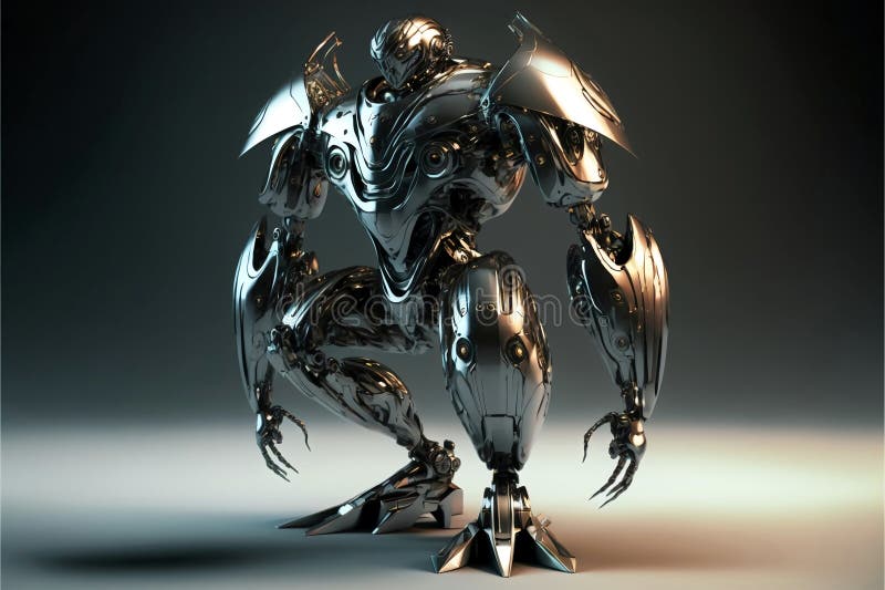 Robot in Science Lab with Equipment. Generative Ai Stock Illustration ...