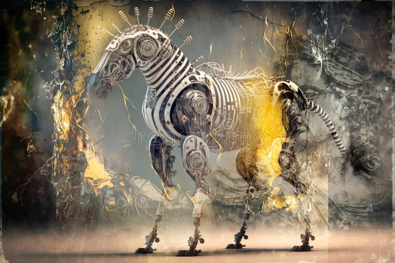 Robot in Science Lab with Equipment. Generative Ai Stock Illustration ...