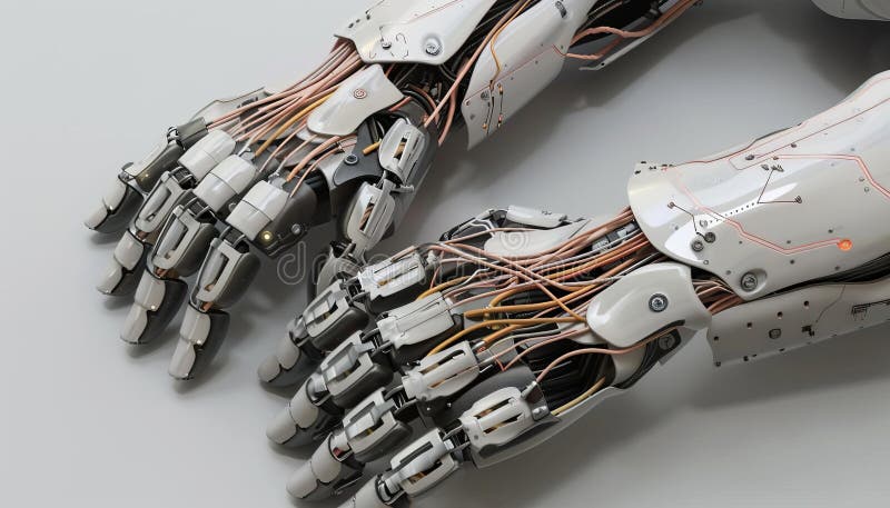 141 Cyborg Robotic Prosthetic Limb Anatomy with Visible Wiring Render ...