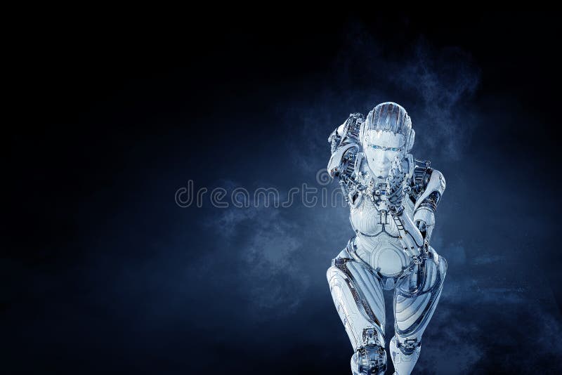 Silver Cyborg Woman Stock Illustrations – 595 Silver Cyborg Woman Stock ...