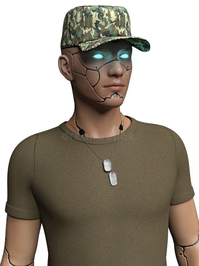 Cyborg soldier stock illustration. Illustration of artificial - 14510484