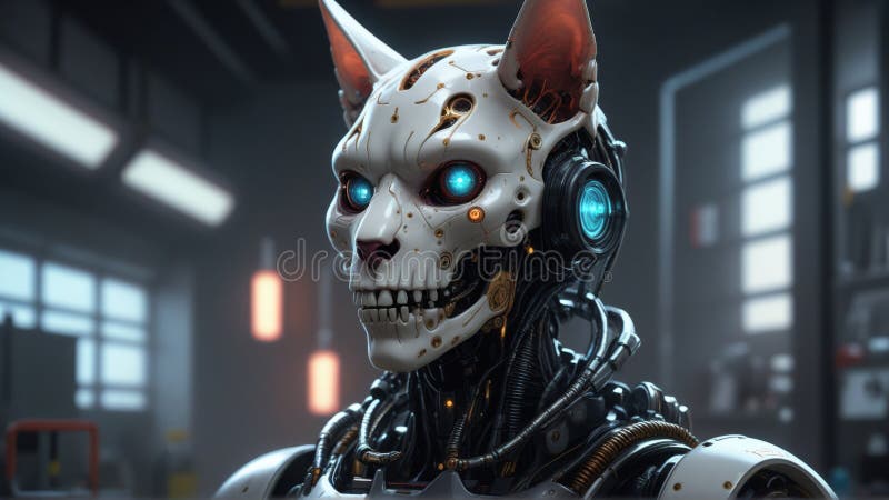 Cyborg in Space. this is a 3d Render Illustration Stock Illustration ...