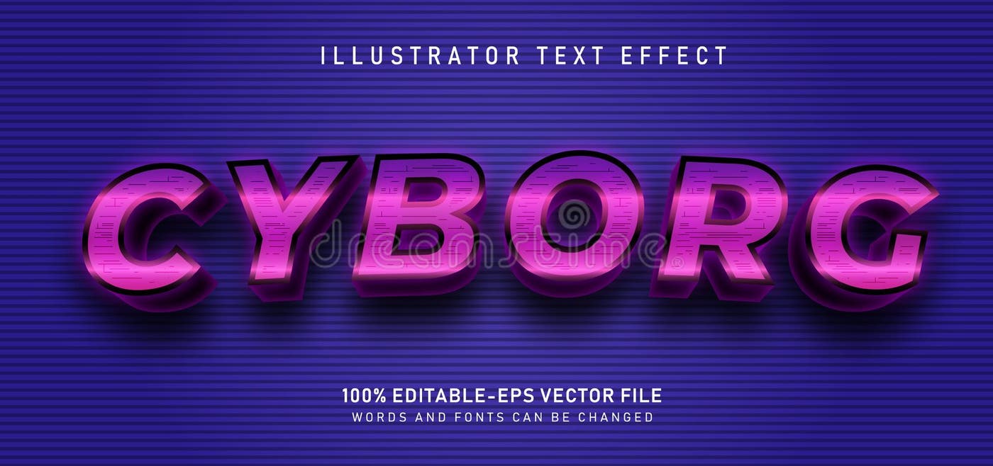 Cyborg Lettering Stock Illustrations – 301 Cyborg Lettering Stock ...