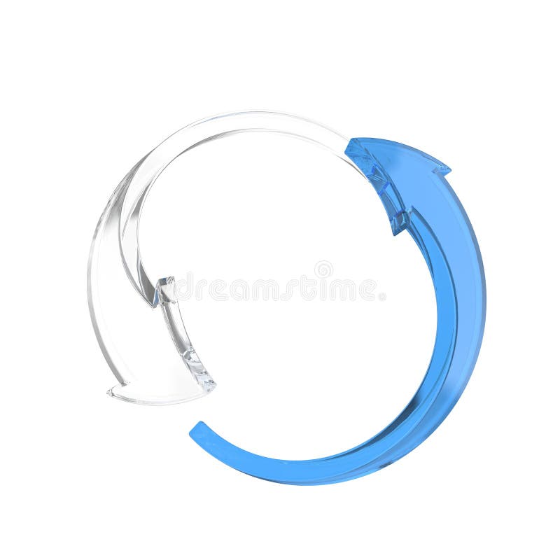 Cycle Arrows - Clear and Blue Stock Illustration - Illustration of ...