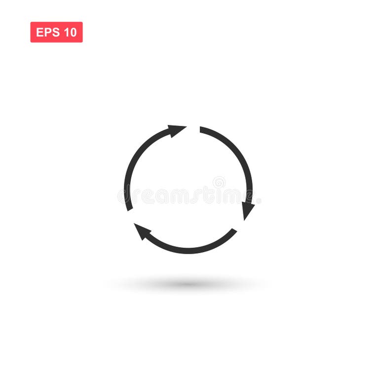 Cycle Arrows Icon Vector Design Isolated Stock Vector - Illustration of ...