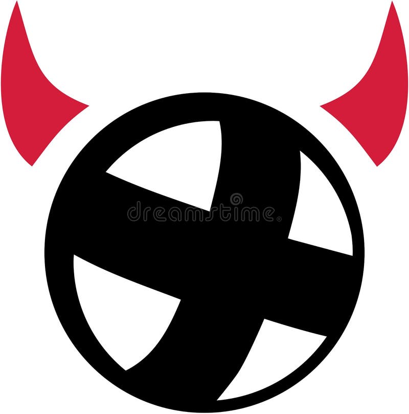 Cycle Ball with Devil Horns Stock Vector - Illustration of sport ...
