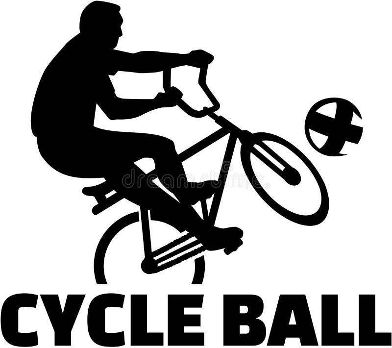Cycle ball player on bike stock vector. Illustration of ball - 84884294