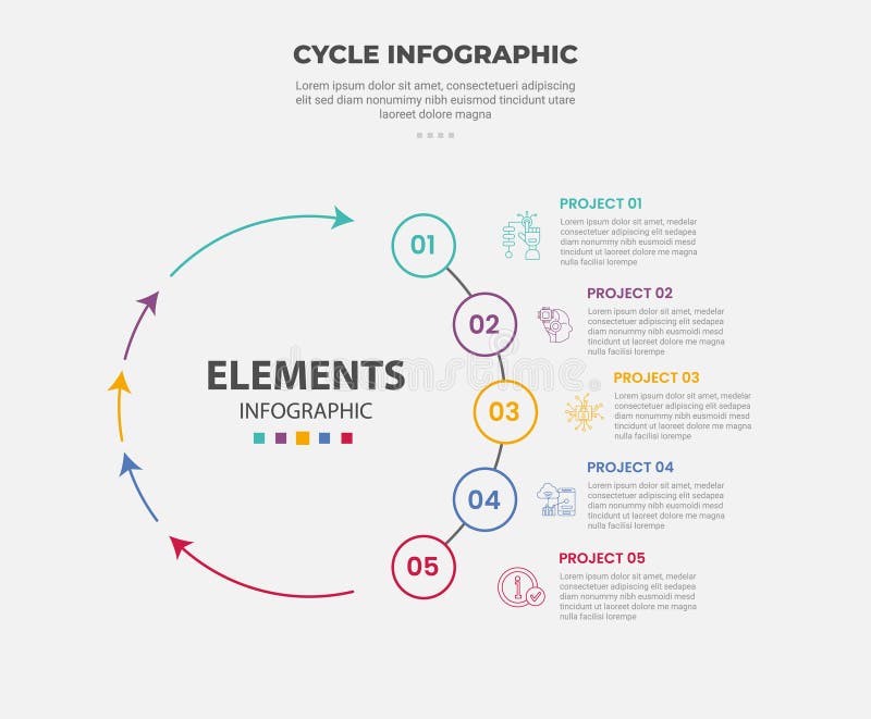 5 Step Cycle Line Outline Icon Stock Illustrations – 226 5 Step Cycle ...
