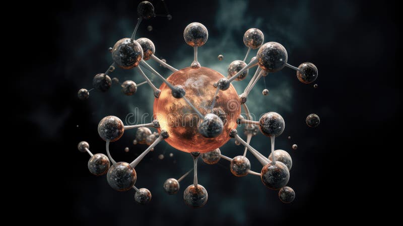 Cycle carbon atom stock illustration. Illustration of covalent - 317287632