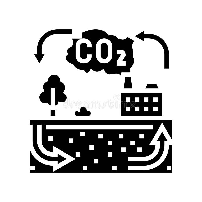 Cycle Carbon Glyph Icon Vector Illustration Stock Illustration ...