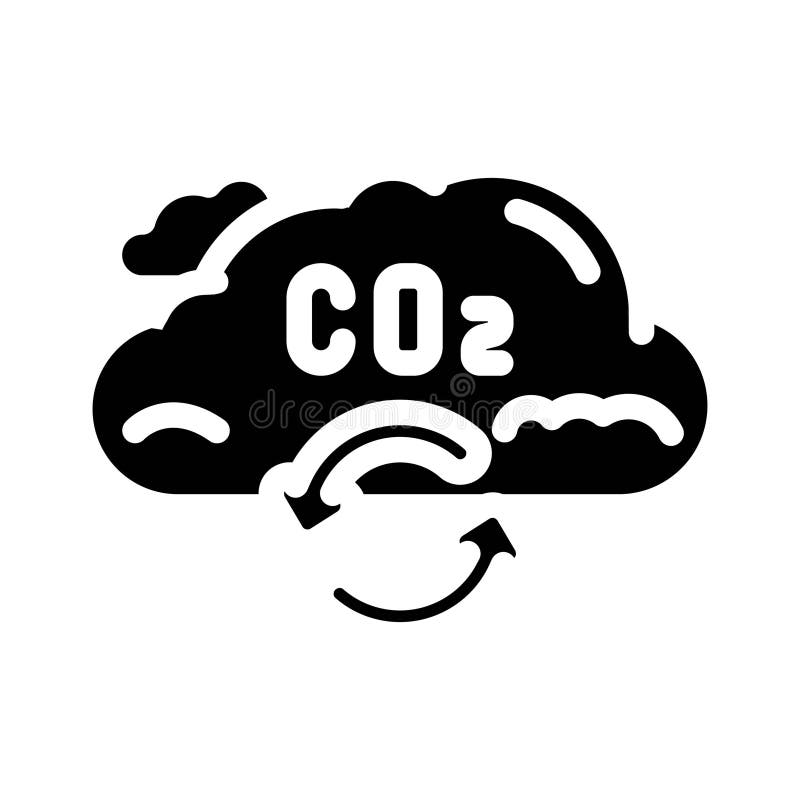 Cycle Carbon Glyph Icon Vector Illustration Stock Vector - Illustration ...