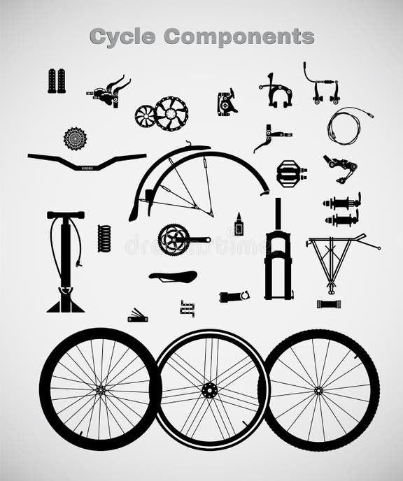 Cycle components. stock vector. Illustration of lever - 49312379