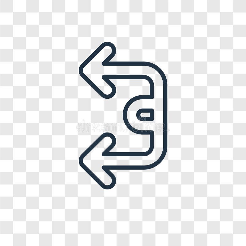 Cycle Concept Vector Linear Icon Isolated on Transparent Background ...