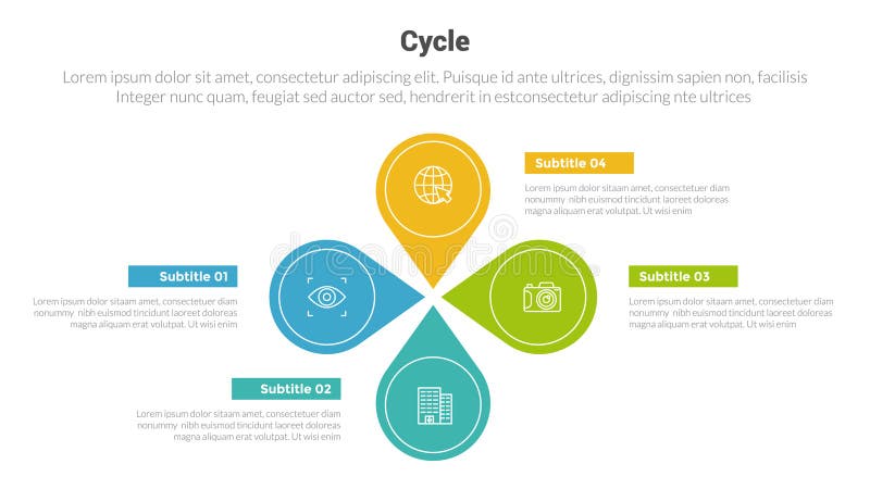 Cycle Diagram Slide Template Stock Vector - Illustration of graphic ...