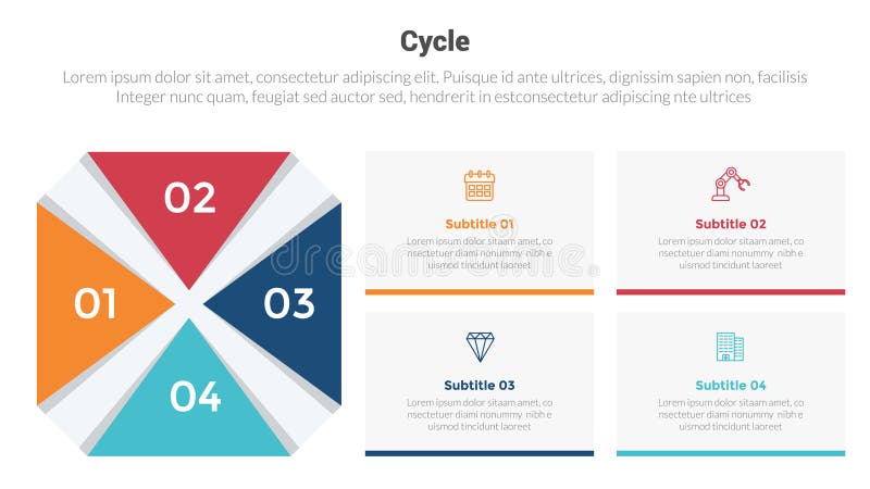 Cycle or Cycles Stage Infographics Template Diagram with Triangle ...