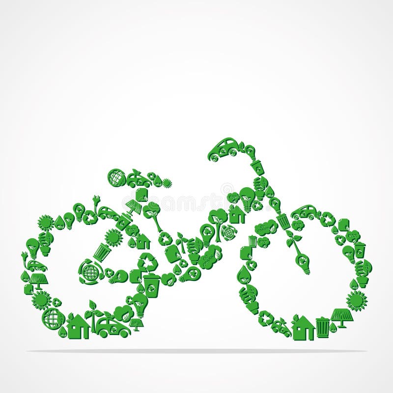 Cycle Design with Eco Nature Icon Stock Vector - Illustration of ...
