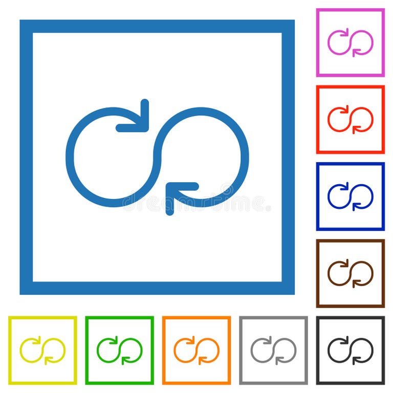 Cycle flat framed icons stock vector. Illustration of process - 309520751