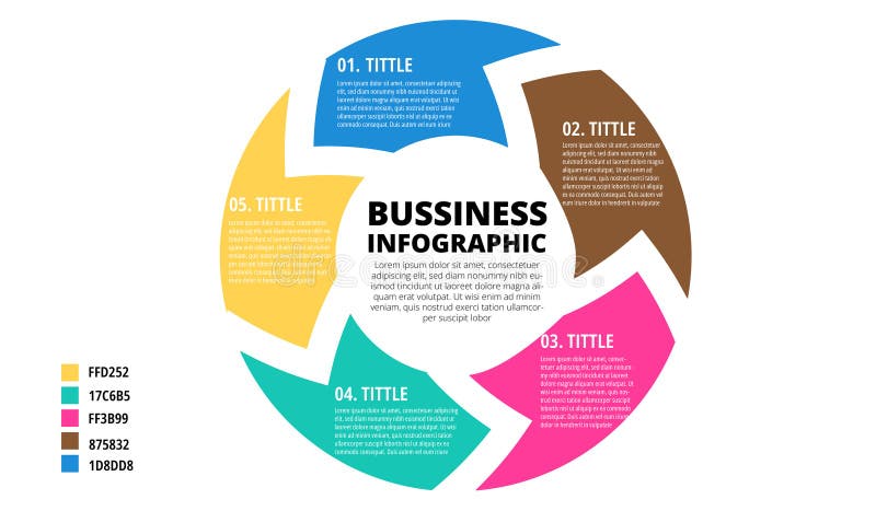 Cycle Flow Chart, Steps Infographic, Diagram for Presentation Template ...