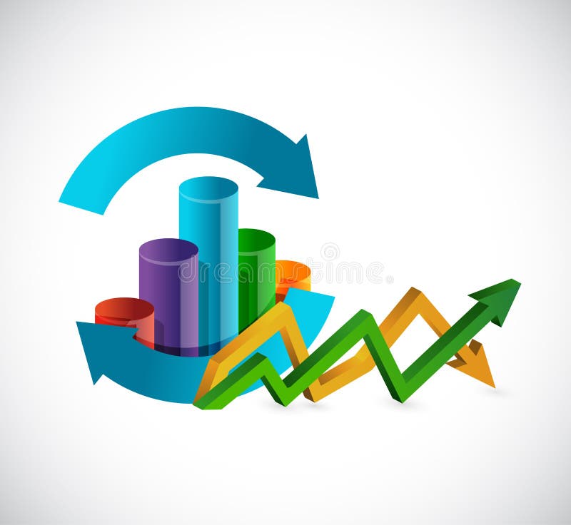 Cycle Graph. Up and Down Business Arrow Chart Stock Illustration ...
