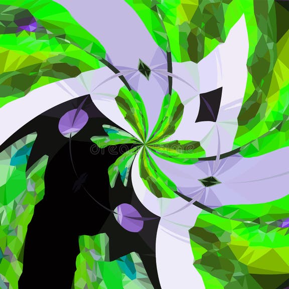 The Cycle of Greenery in Nature Stock Illustration - Illustration of ...